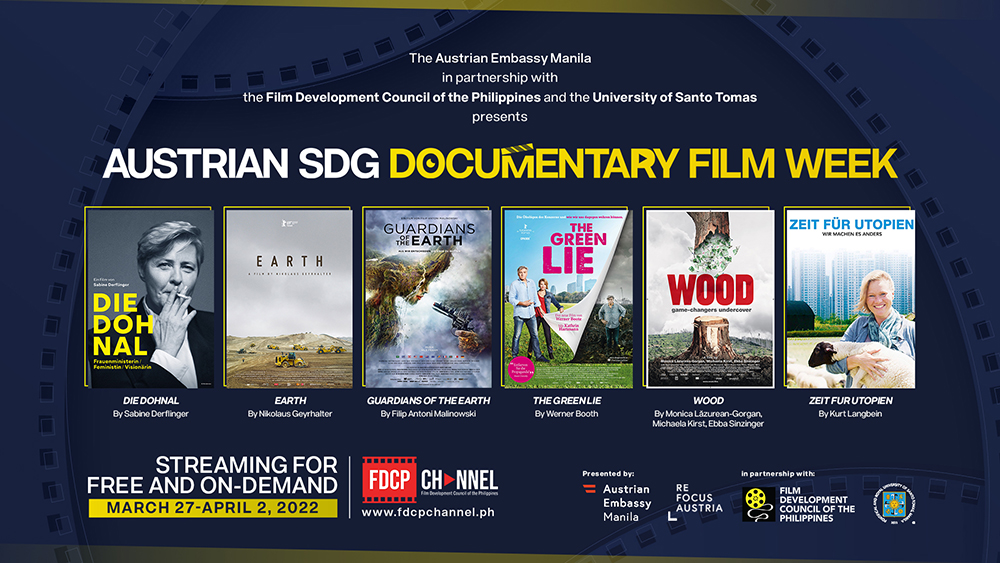 FDCP, Austrian Embassy Manila to Hold Free Screenings for Austrian SDG Documentary Film Week on ...